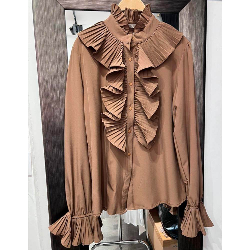 Qnuz Natasja Shirt - Marron fra - HappyHunting.dk