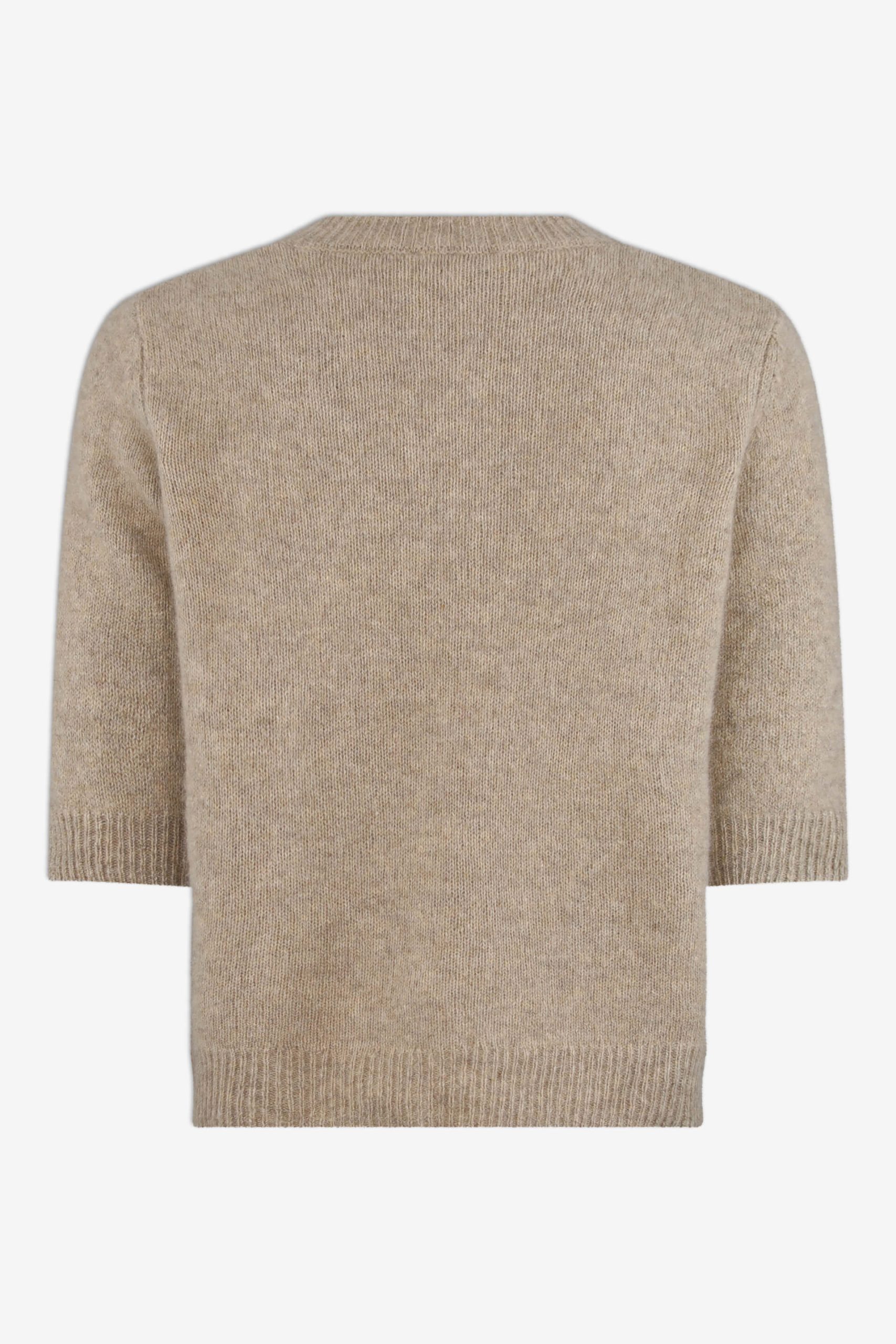 Six Ames Oda Cardigan - Beige Melange fra - HappyHunting.dk